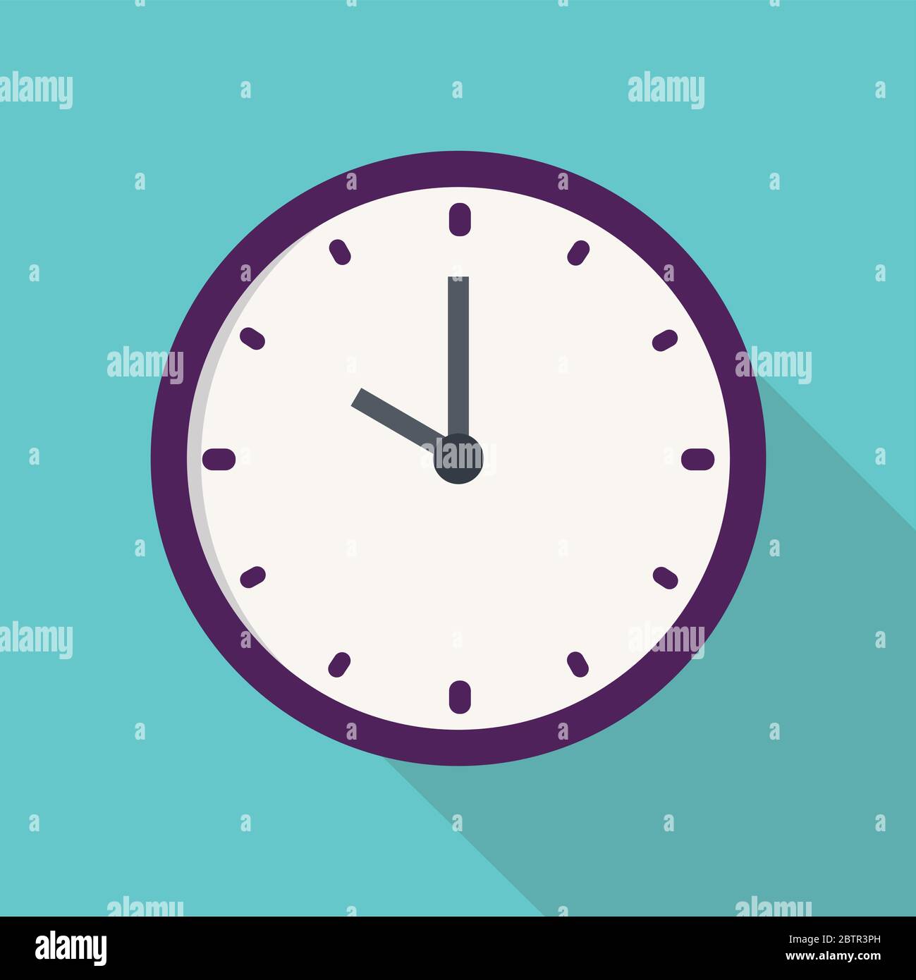 Clock on blue background. Vector illustration Stock Vector Image & Art ...