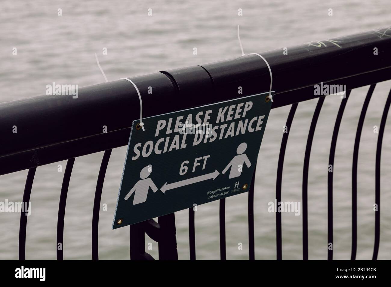Hoboken, United States - April 19th, 2020 - Sign on the Hoboken ...