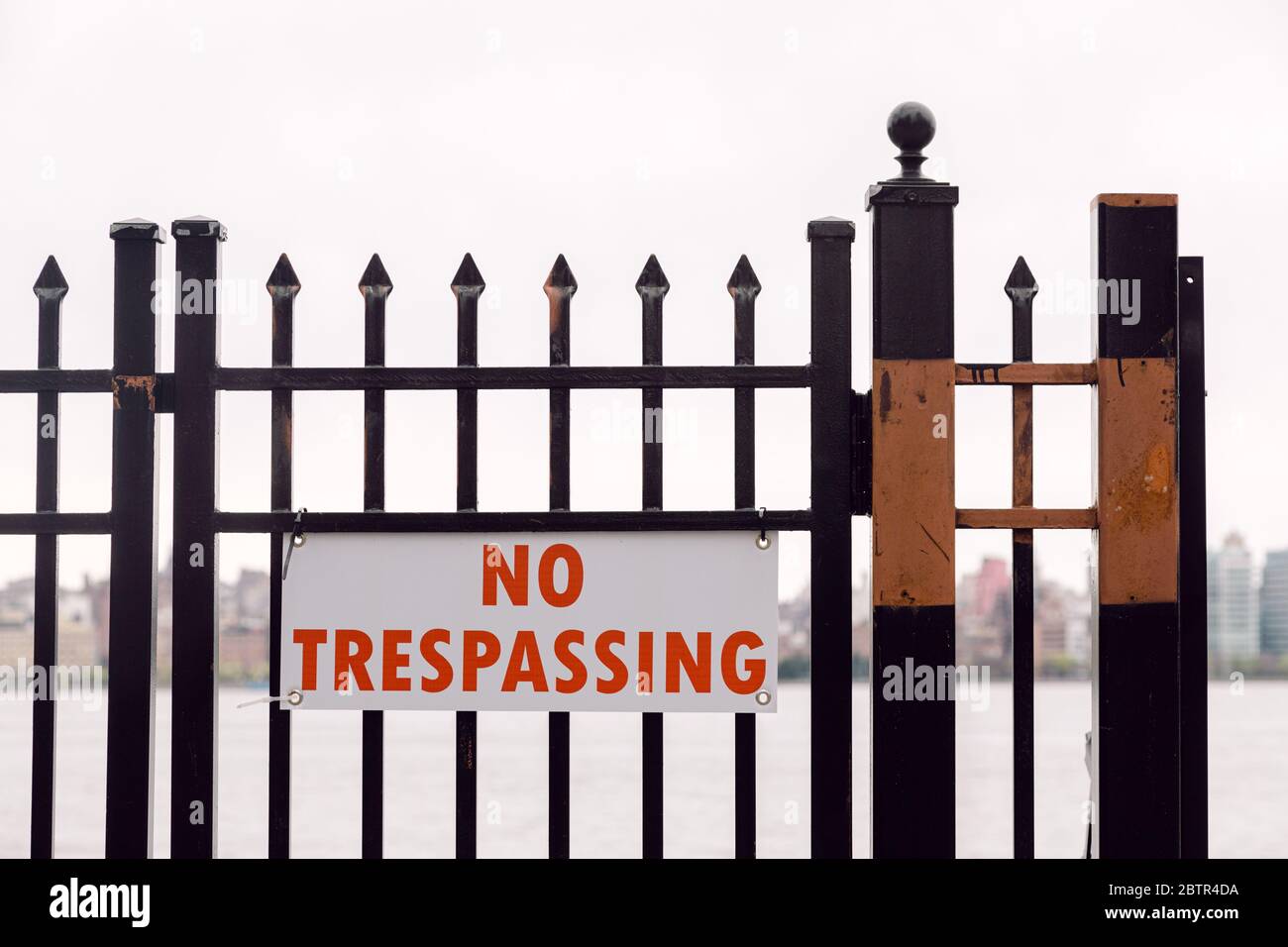 Hoboken, United States - April 19th, 2020 - No trespassing sign ...