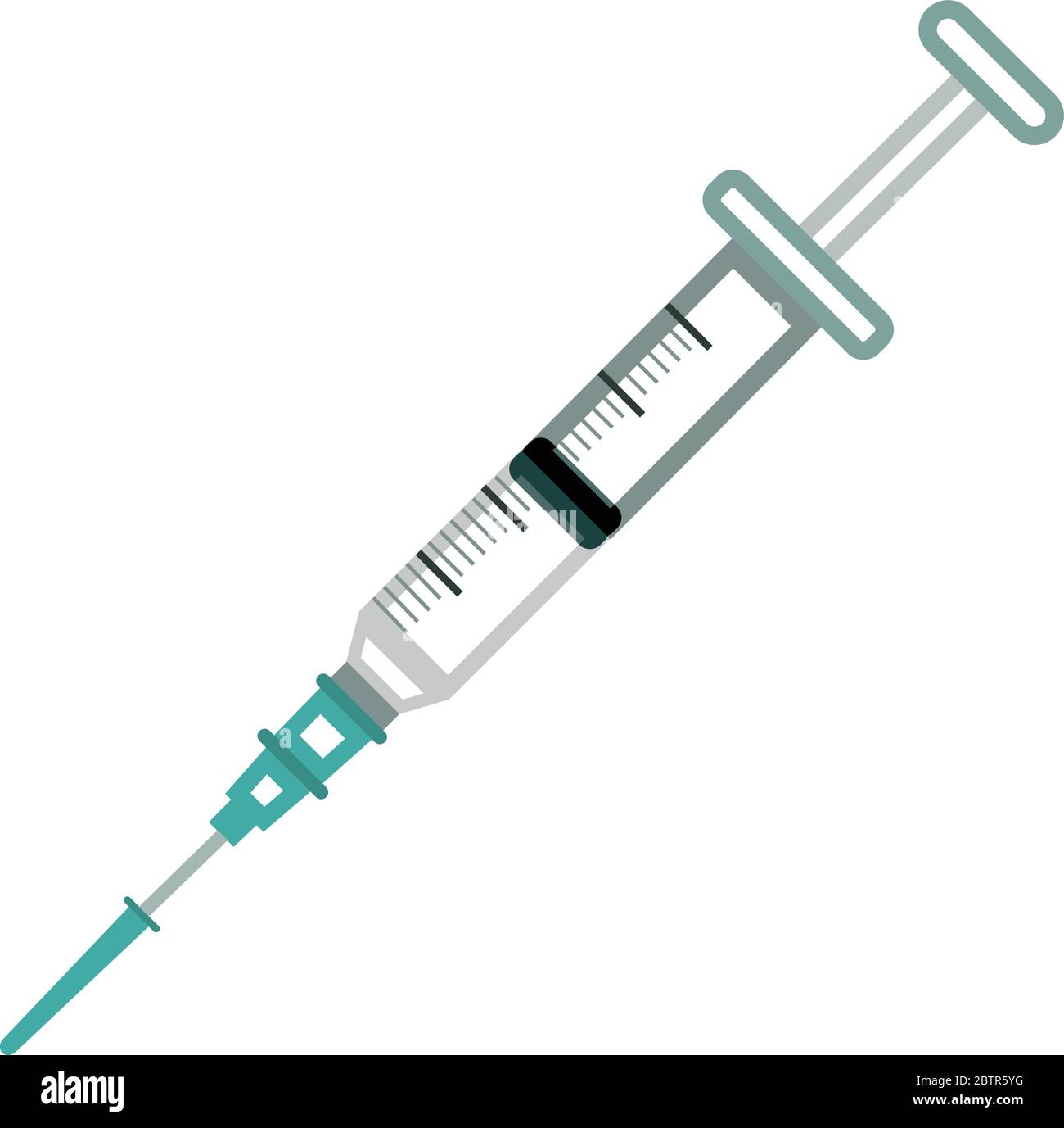 Syringe injector application device with needle cover on Stock Vector ...