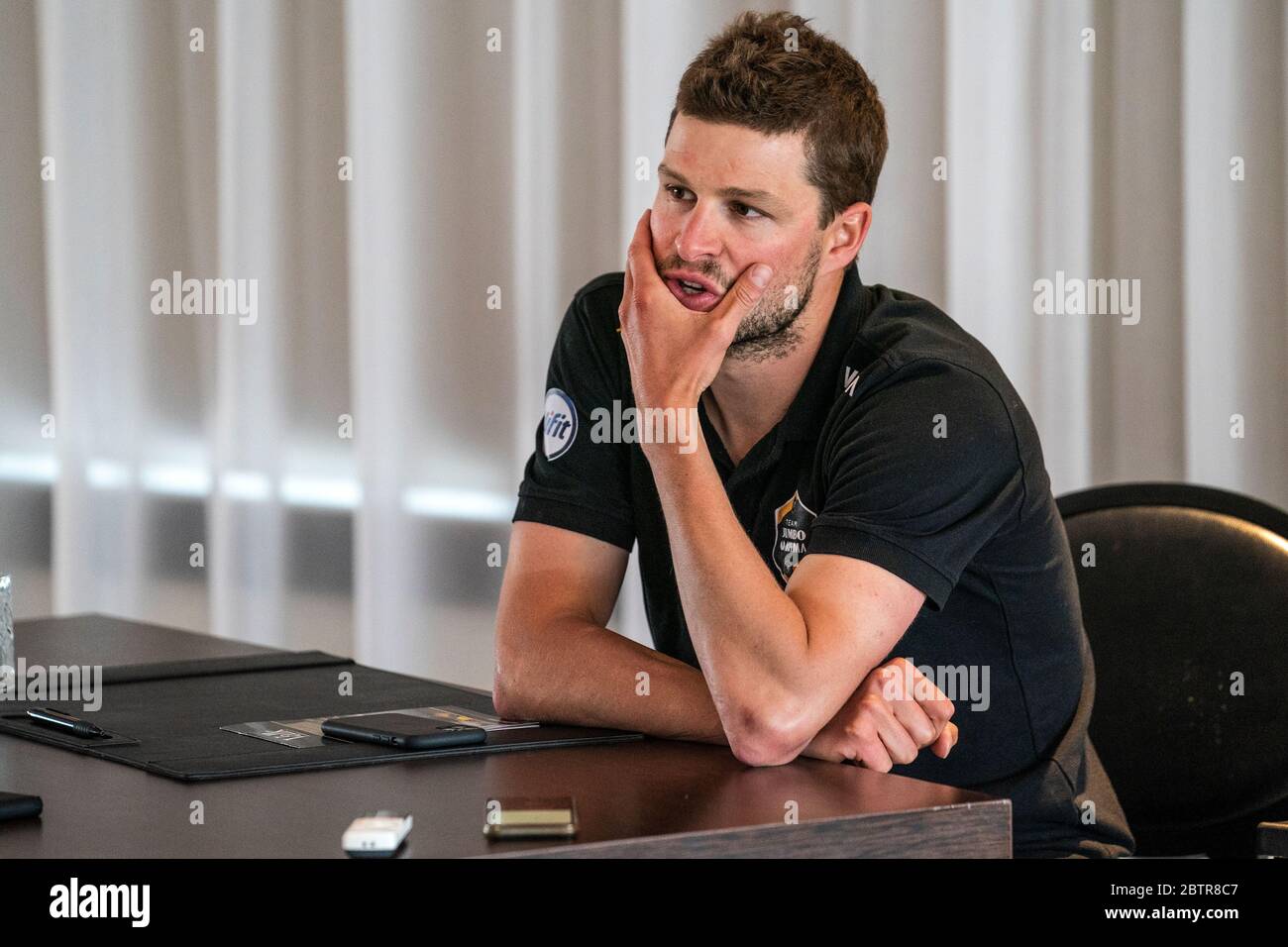 27 May 2020 Wolvega, The Netherlands Sven Kramer of Jumbo Visma seen ...