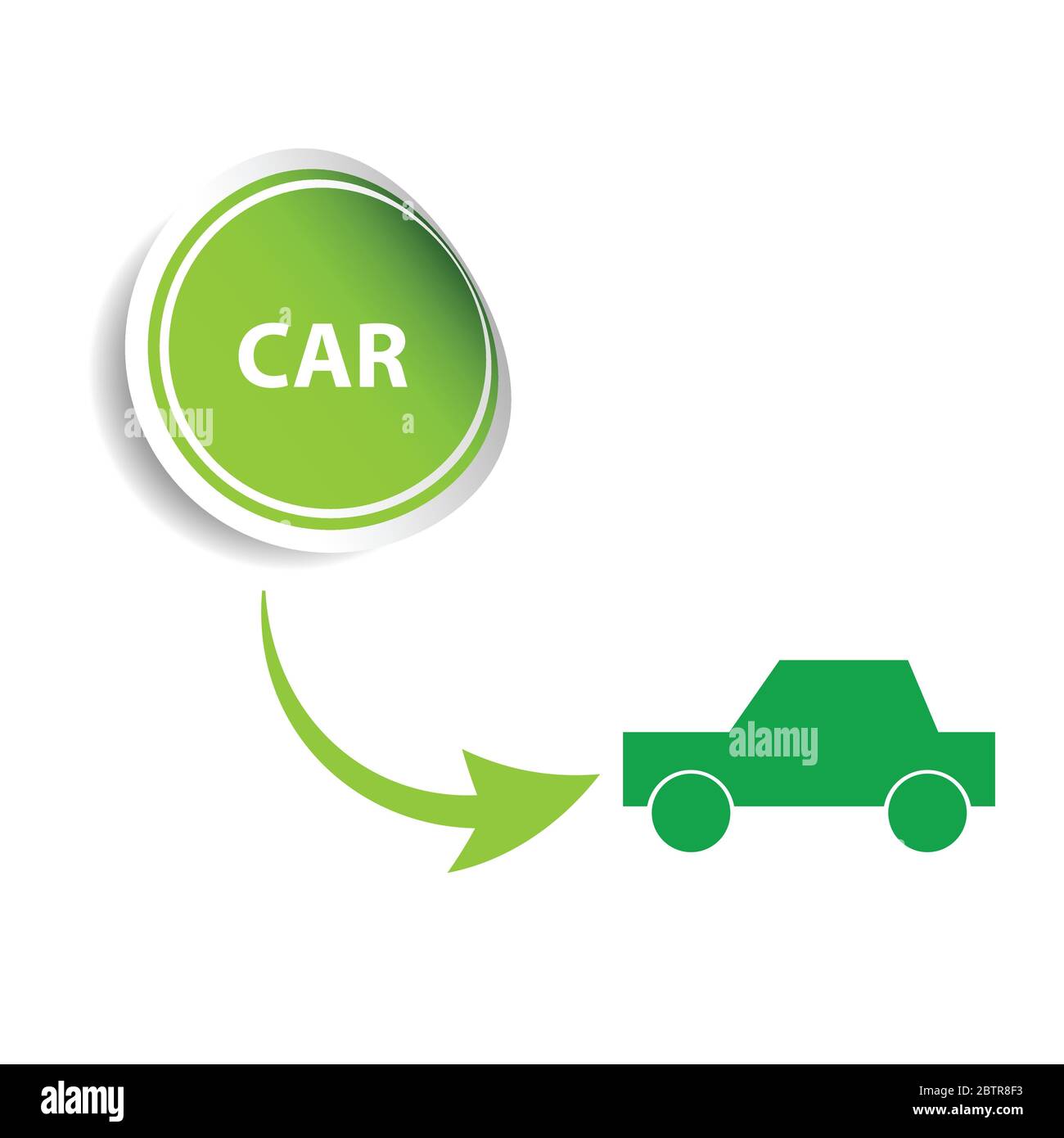 sticker car green art vector Stock Vector Image & Art - Alamy