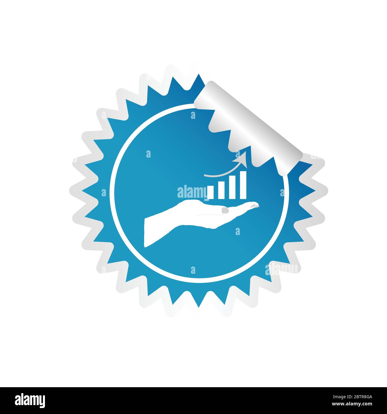 sticker business success blue vector Stock Vector Image & Art - Alamy
