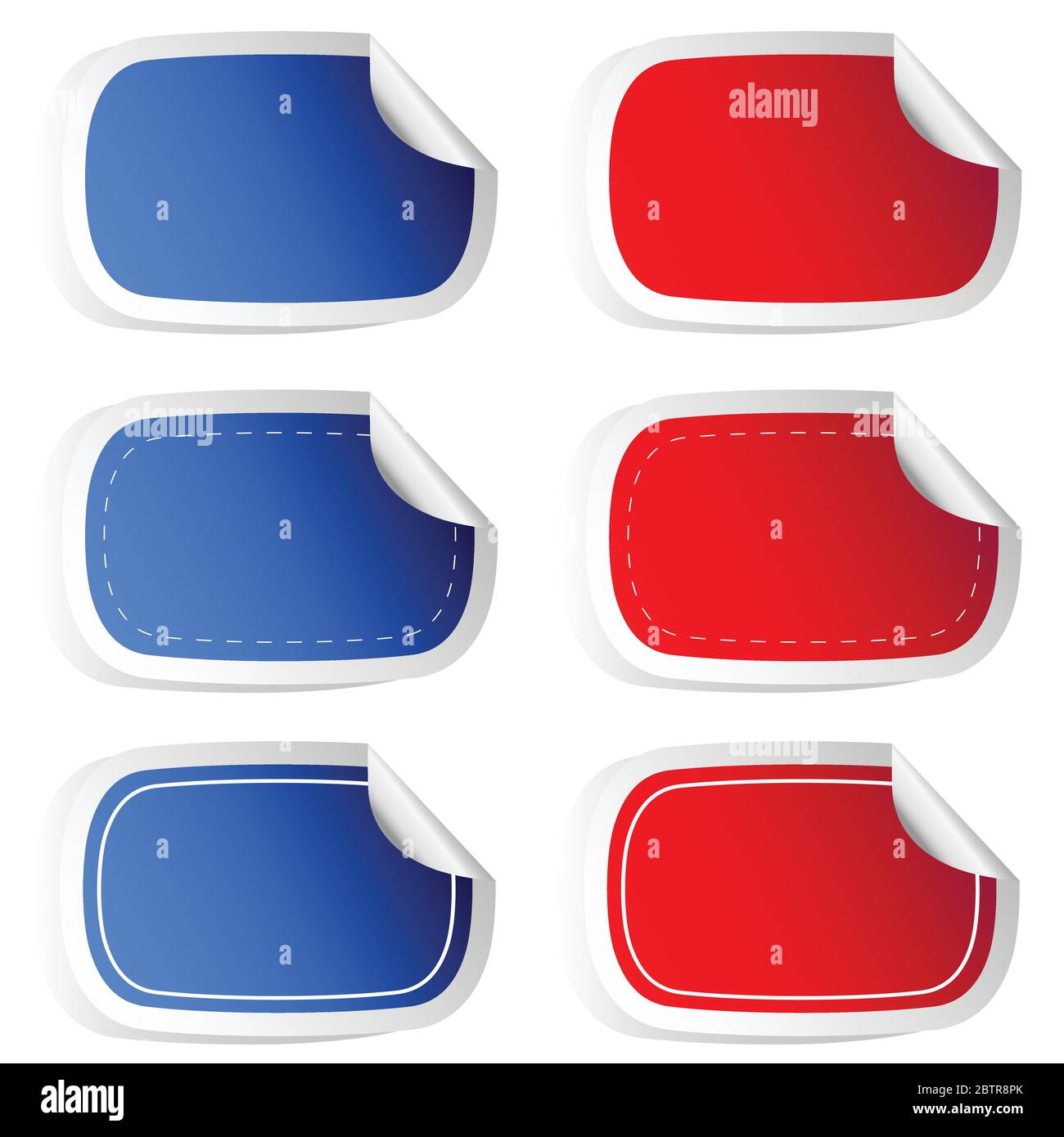 sticker blue and red vector illustration Stock Vector Image & Art - Alamy