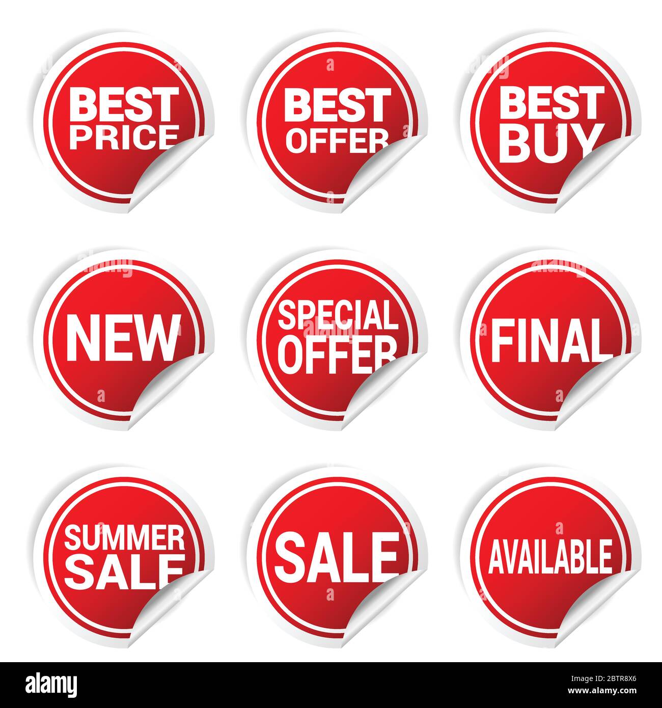 sticker best offer color vector illustration Stock Vector Image & Art ...
