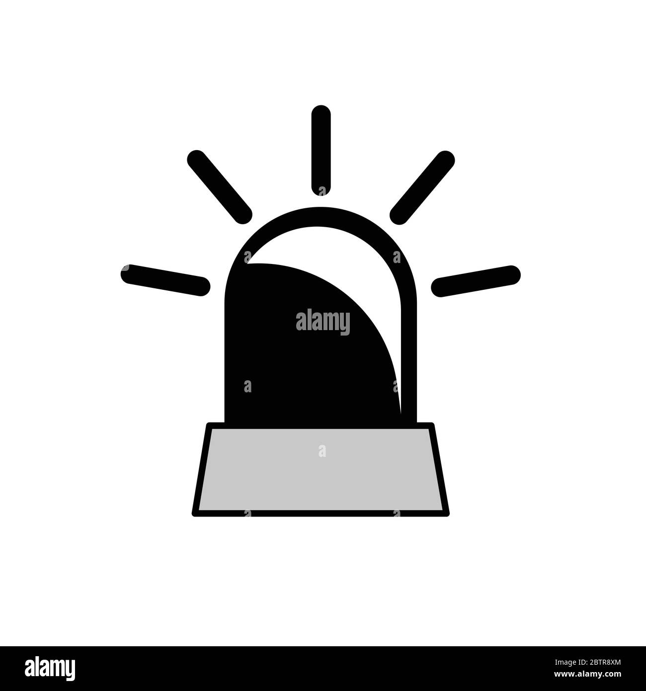 rotating beacon black vector Stock Vector Image & Art - Alamy