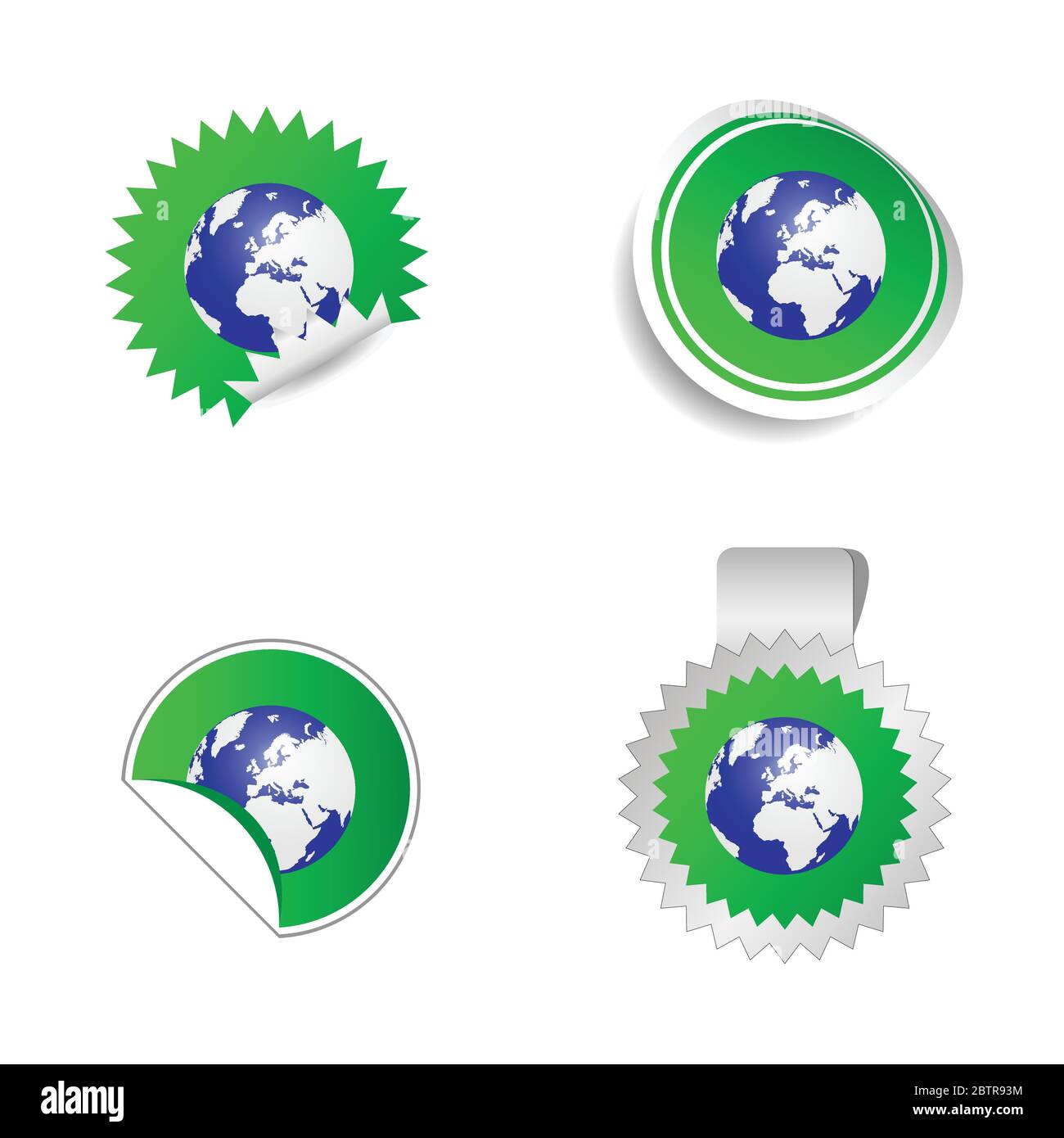 sticker planet green color vector Stock Vector Image & Art - Alamy