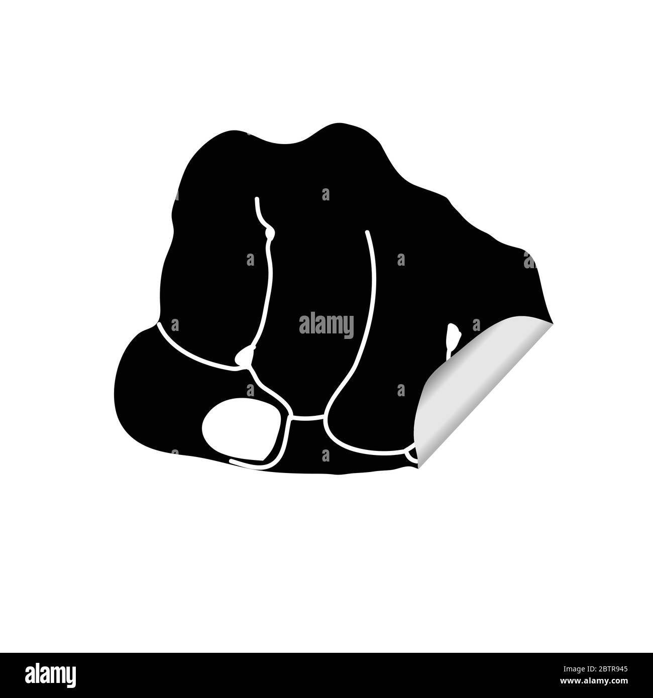 sticker hand vector illustration Stock Vector Image & Art - Alamy