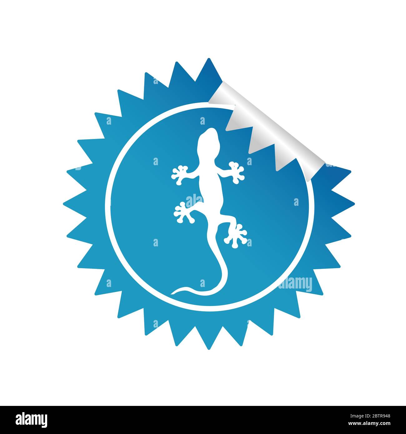 sticker salamander blue vector illustration Stock Vector Image & Art ...