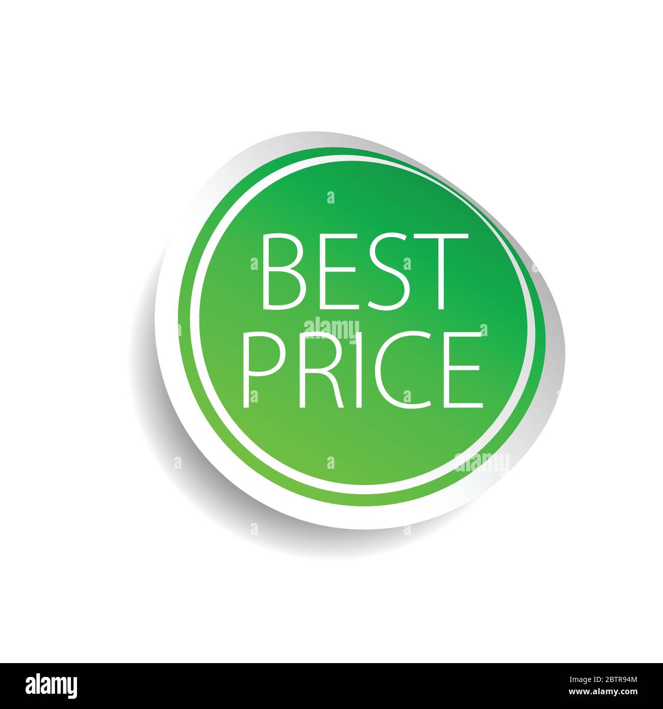 sticker of best price green art vector Stock Vector Image & Art - Alamy