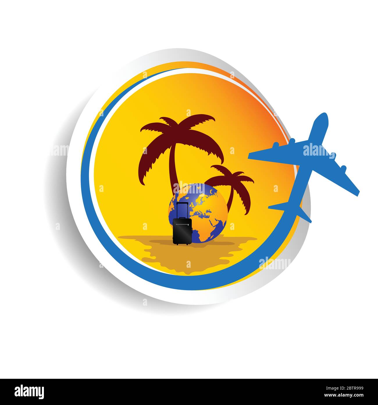 sticker travel color vector illustration Stock Vector Image & Art - Alamy