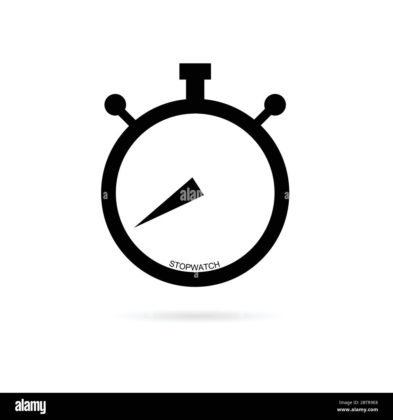 stopwatch icon vector in black art illustration Stock Vector Image ...