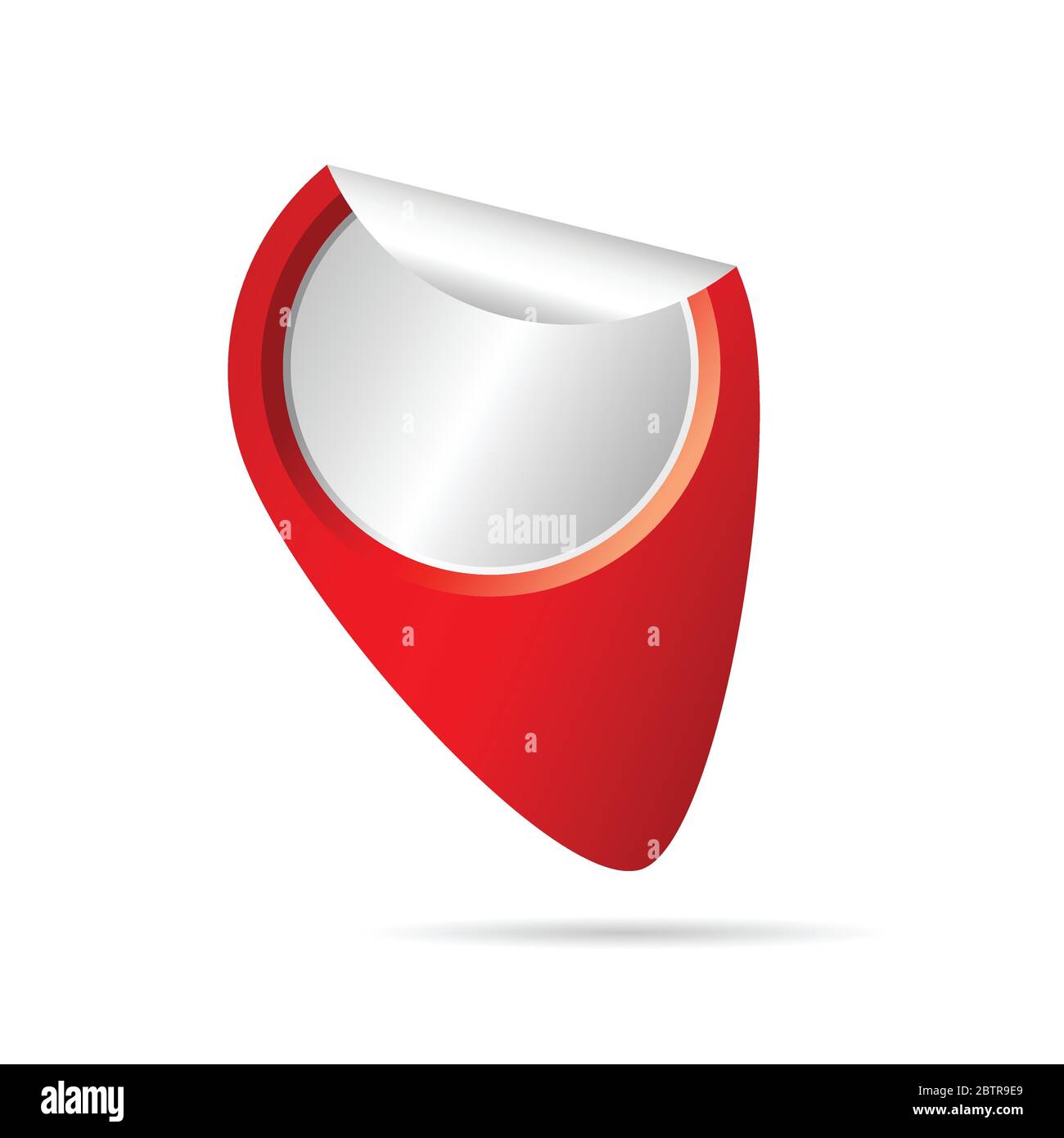 sticker pointer red vector illustration Stock Vector Image & Art - Alamy