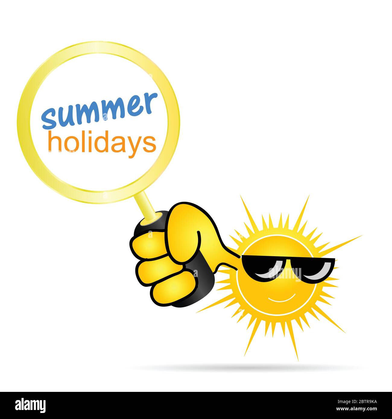 sun with holidays summer color vector Stock Vector Image & Art - Alamy