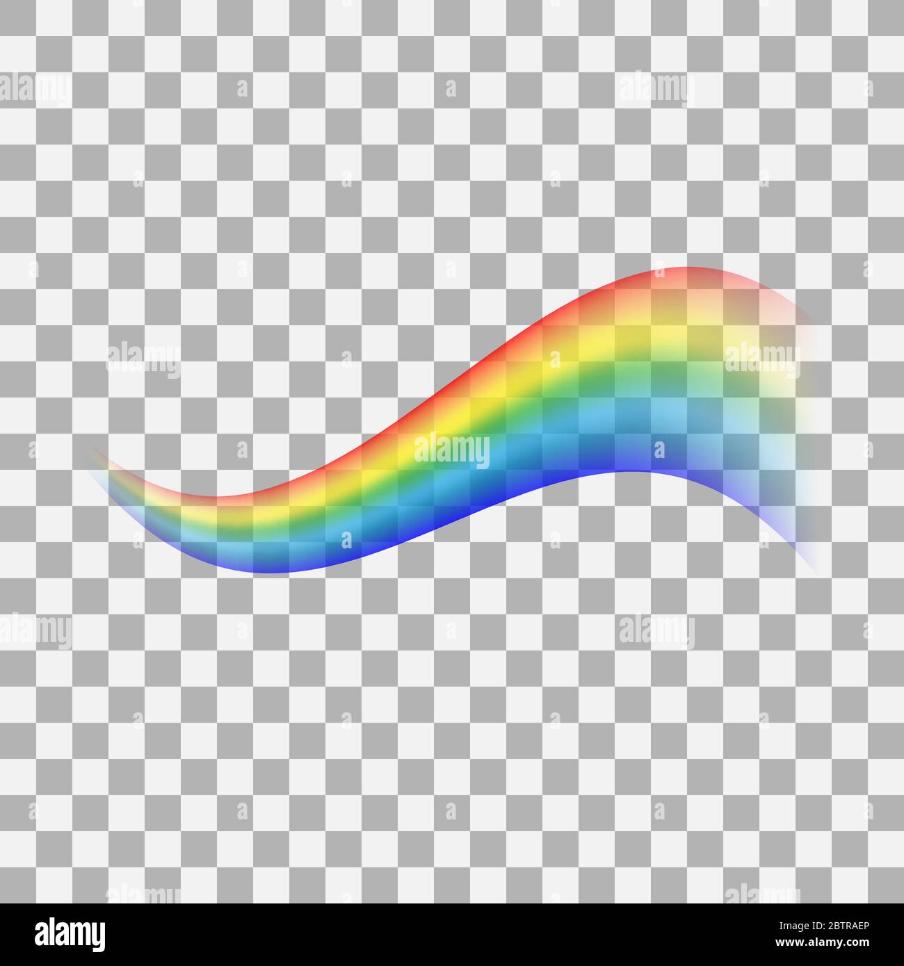 Rainbow icon isolated on transparent background. Perspective diagonal ...