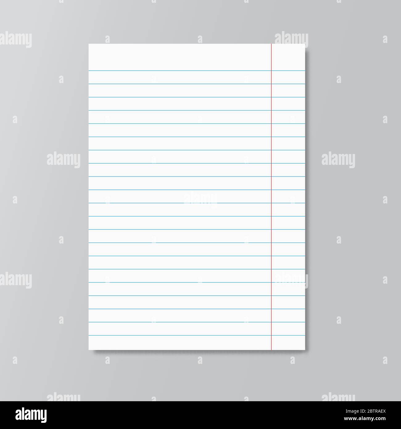 Realistic copybook page . Mockup. Paper background. Notebook and diary ...