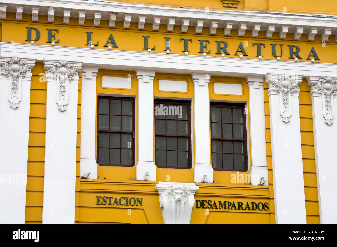 Library (opened 2009) in the old Railway Station, Lima Centro District ...