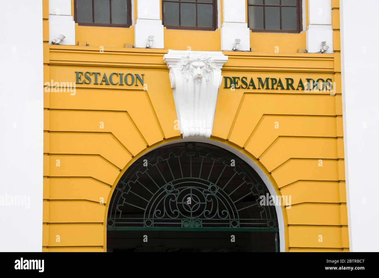 Library (opened 2009) in the old Railway Station, Lima Centro District ...