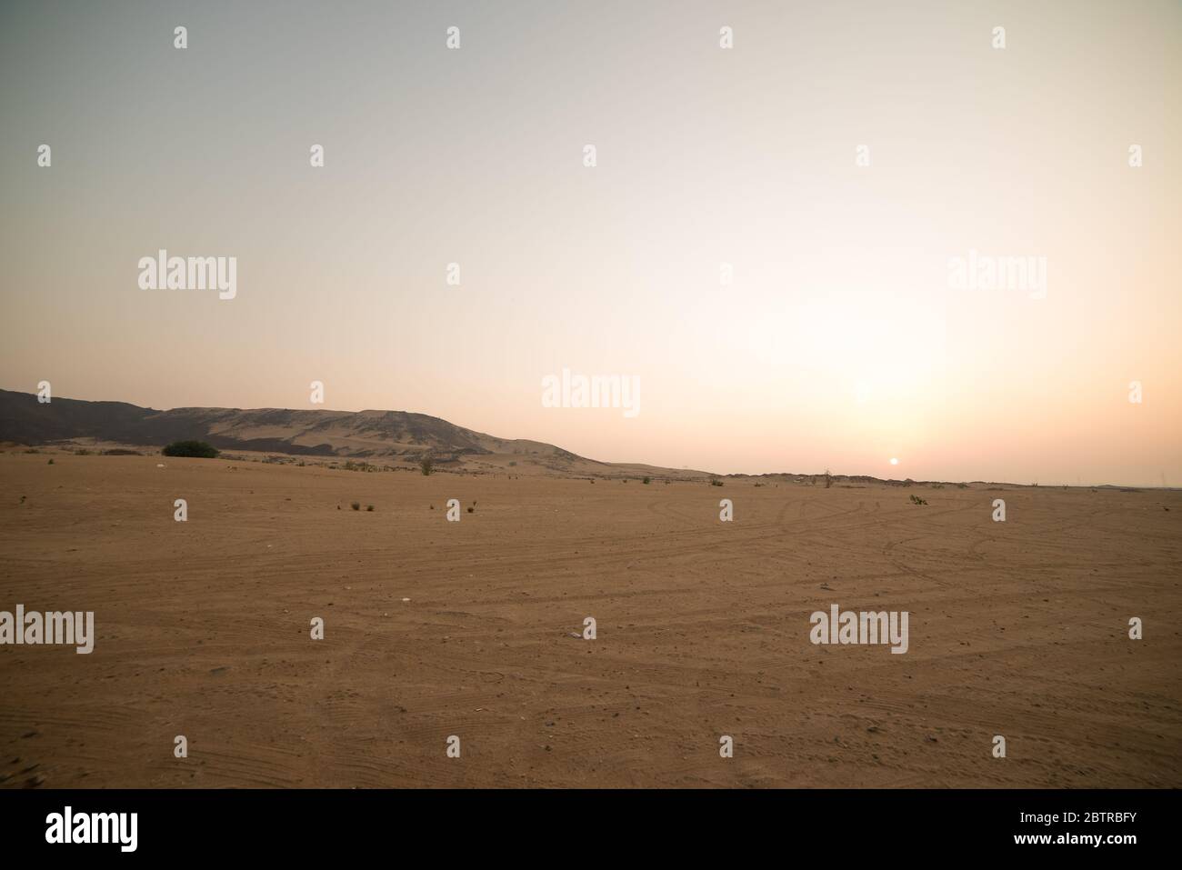 Sun Set view from Dessert Stock Photo - Alamy
