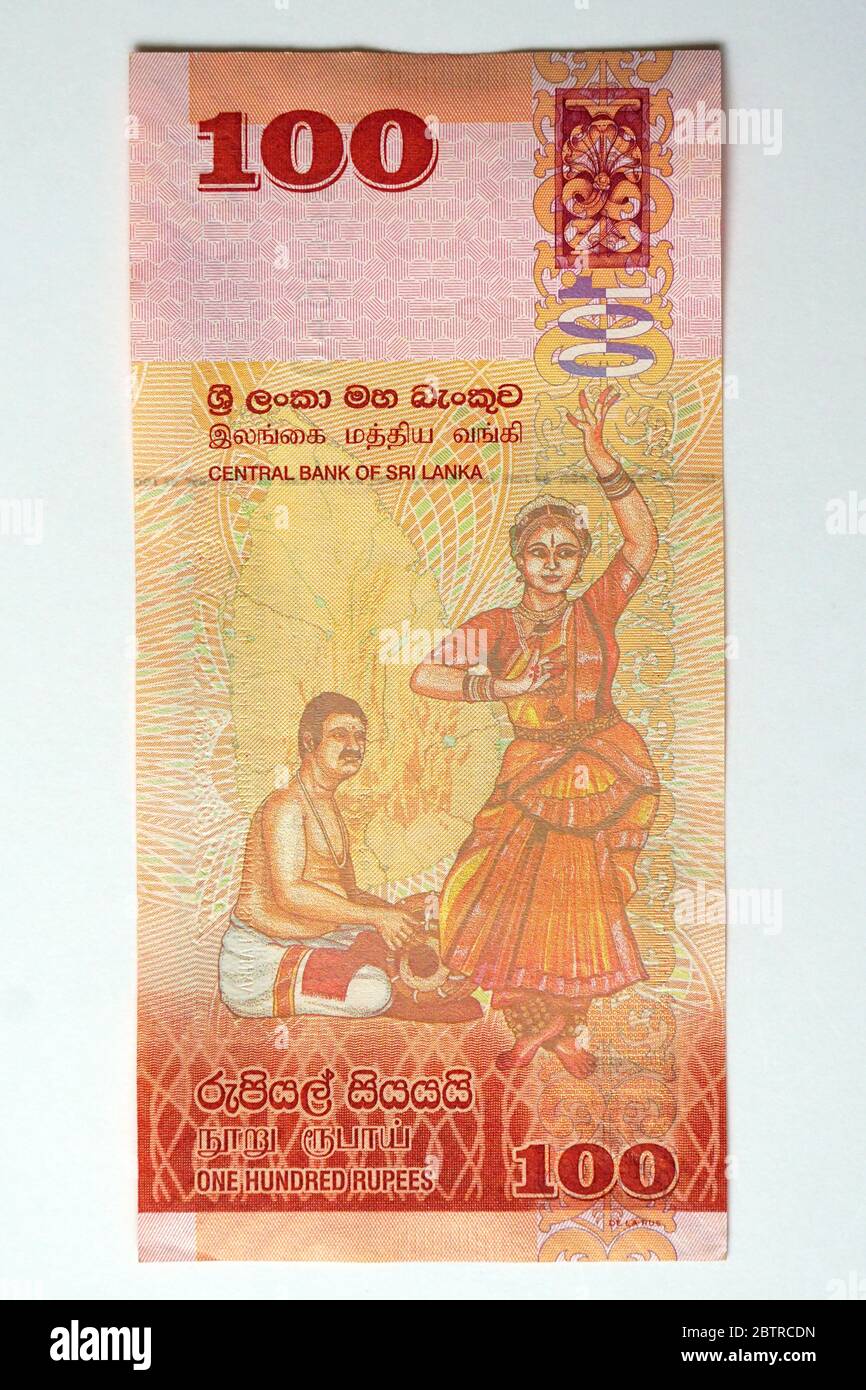one hundred rupees, Sri Lankan rupee, Sri-Lanka-Rupie, LKR, Sri Lanka ...