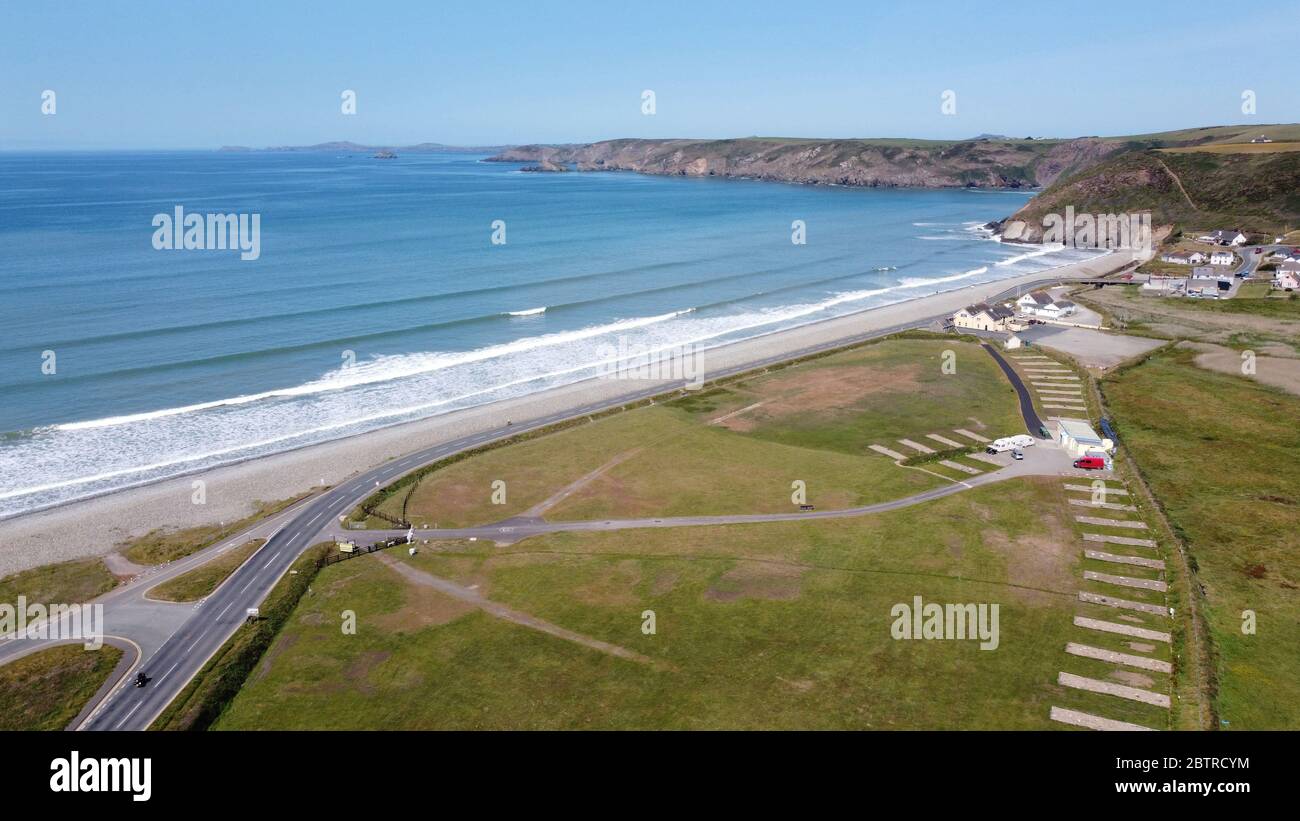 Newgale beach wales campsite hi-res stock photography and images - Alamy
