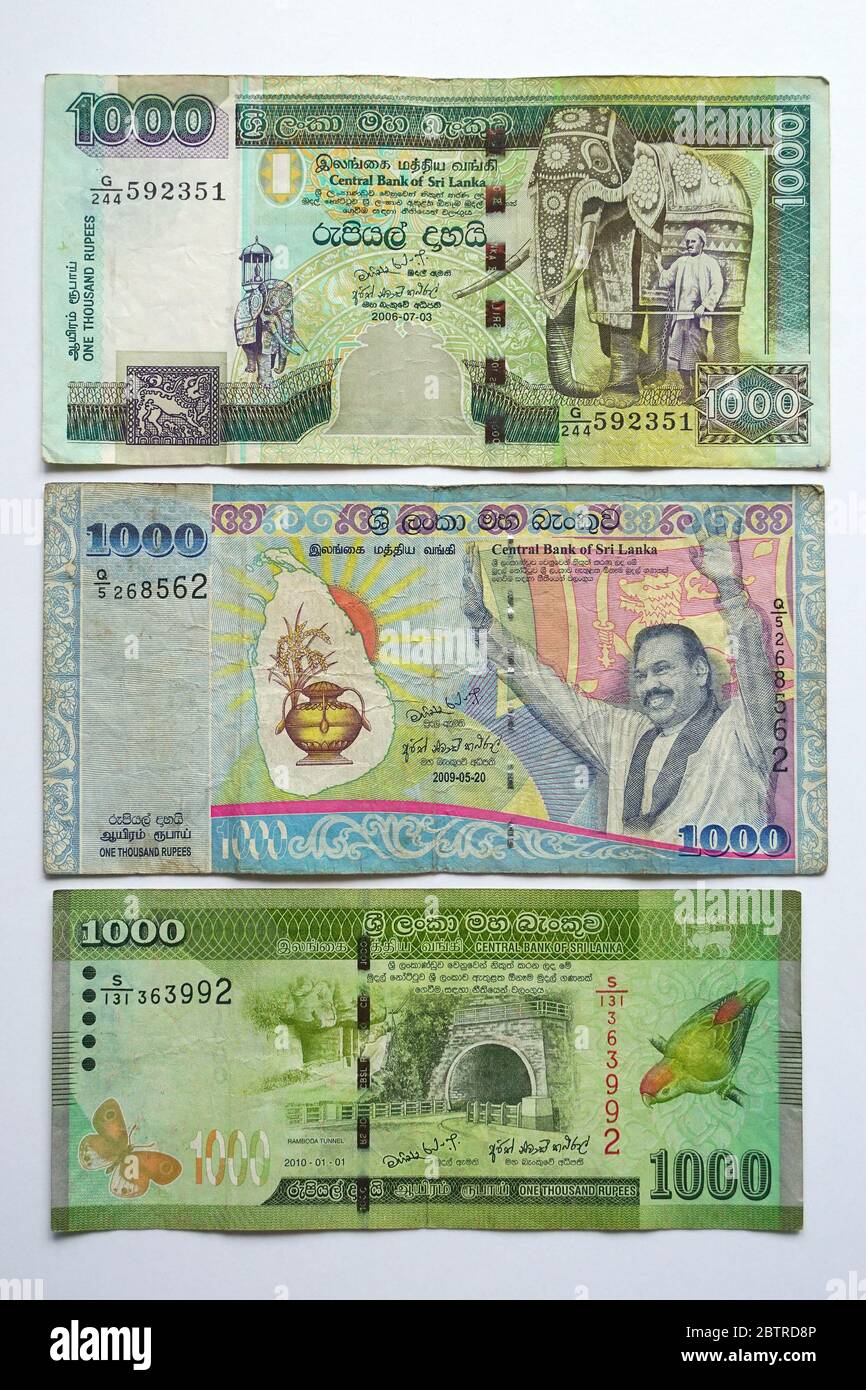 thousand rupees, Sri Lankan rupee, Sri-Lanka-Rupie, LKR, Sri Lanka ...