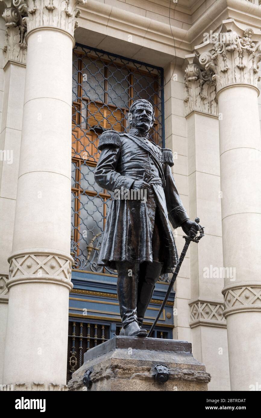 Ramon Castilla Statue on De La Union Street in Lima Centro District ...