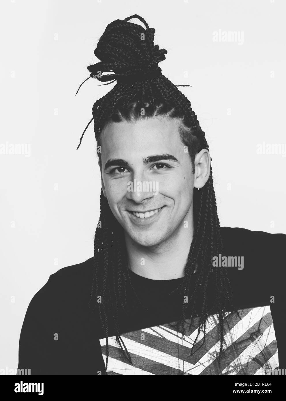 Portrait young afro european Black and White Stock Photos & Images - Alamy