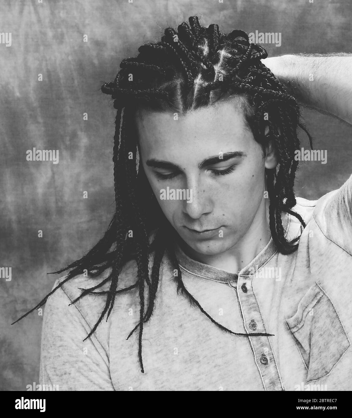 Portrait young afro european Black and White Stock Photos & Images - Alamy