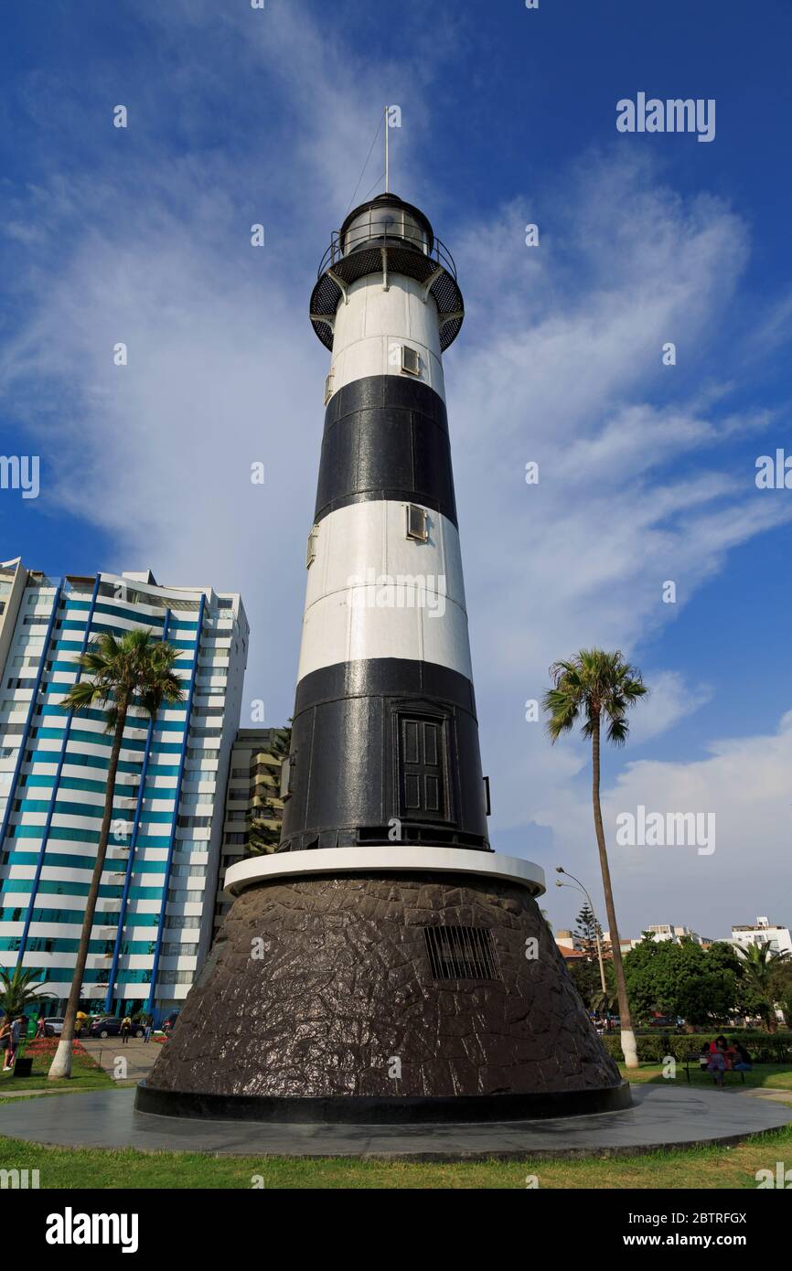 Lighthouse, Miraflores District, Lima, Peru Stock Photo - Alamy