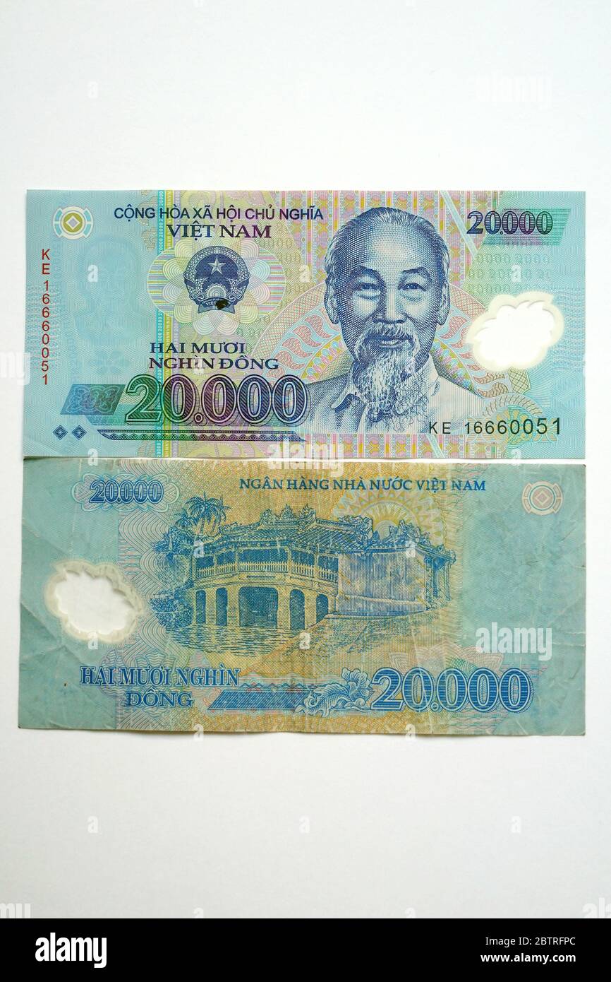 twenty thousand dongs, Vietnamese đồng, Vietnamesischer Dong, VND ...
