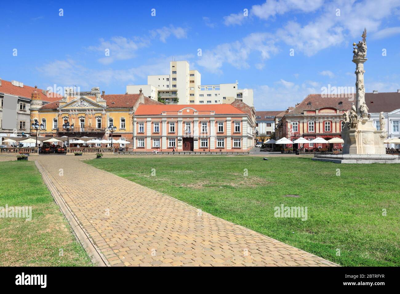 Unirii Square in Timisoara, Romania. Beautiful city architecture Stock ...