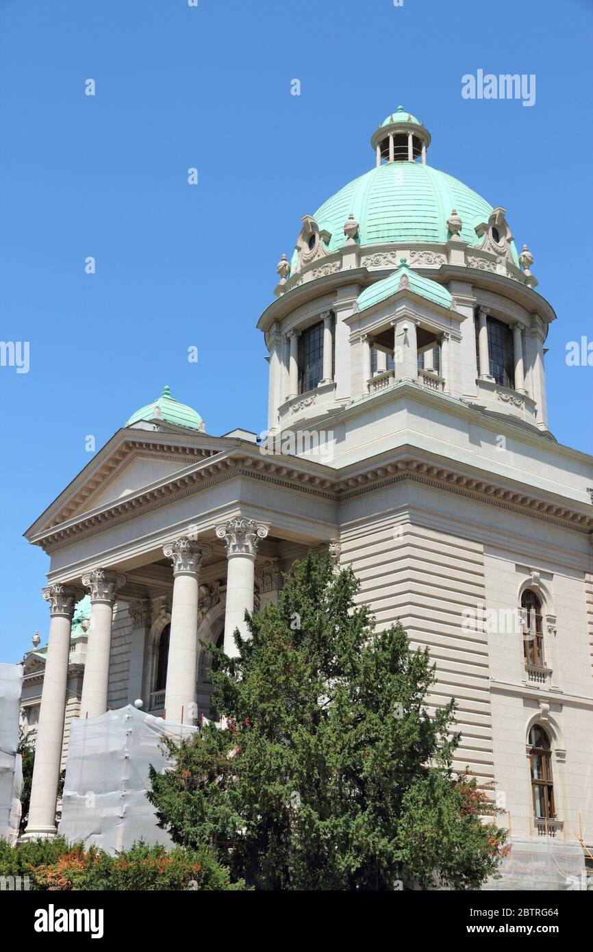 Parliament of Serbia - government building in Belgrade Stock Photo - Alamy