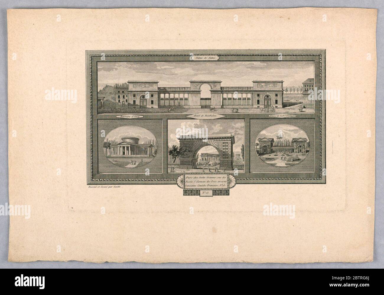 Vignettes of French Buildings. Research in Progress Stock Photo - Alamy