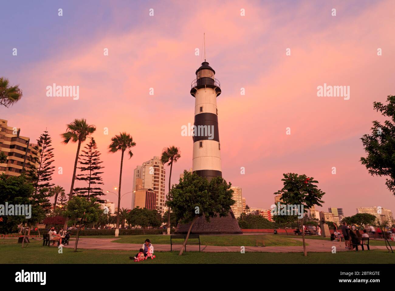 Lighthouse, Miraflores District, Lima, Peru Stock Photo - Alamy