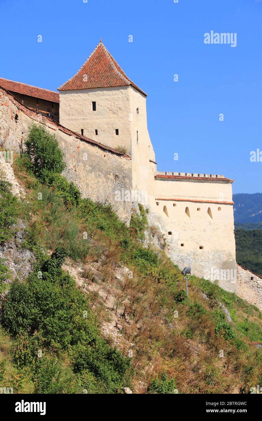 Rasnov castle in Transylvania region of Romania. Old fortress Stock ...