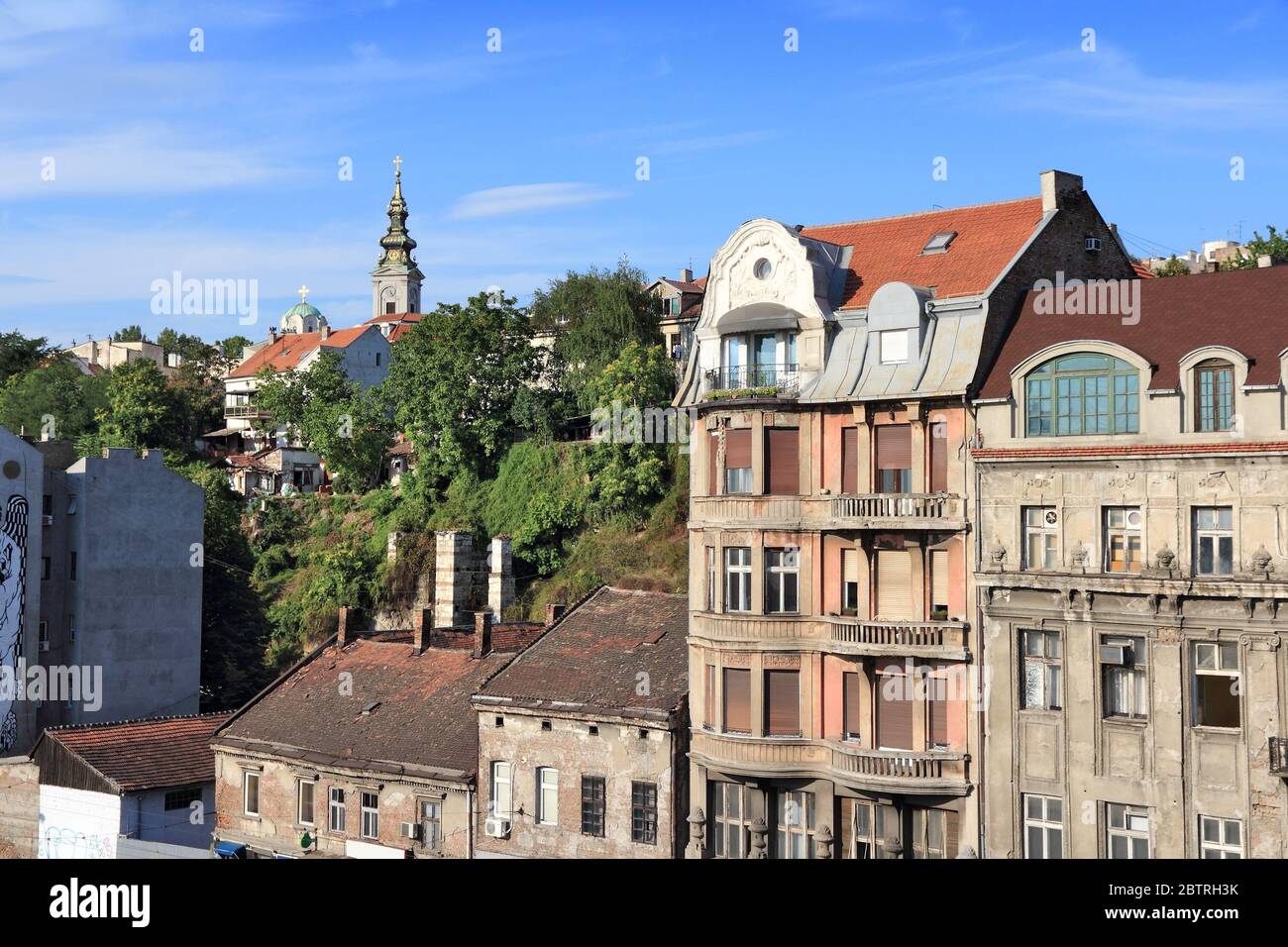 Belgrade city skyline with Old Town, capital of Serbia Stock Photo - Alamy