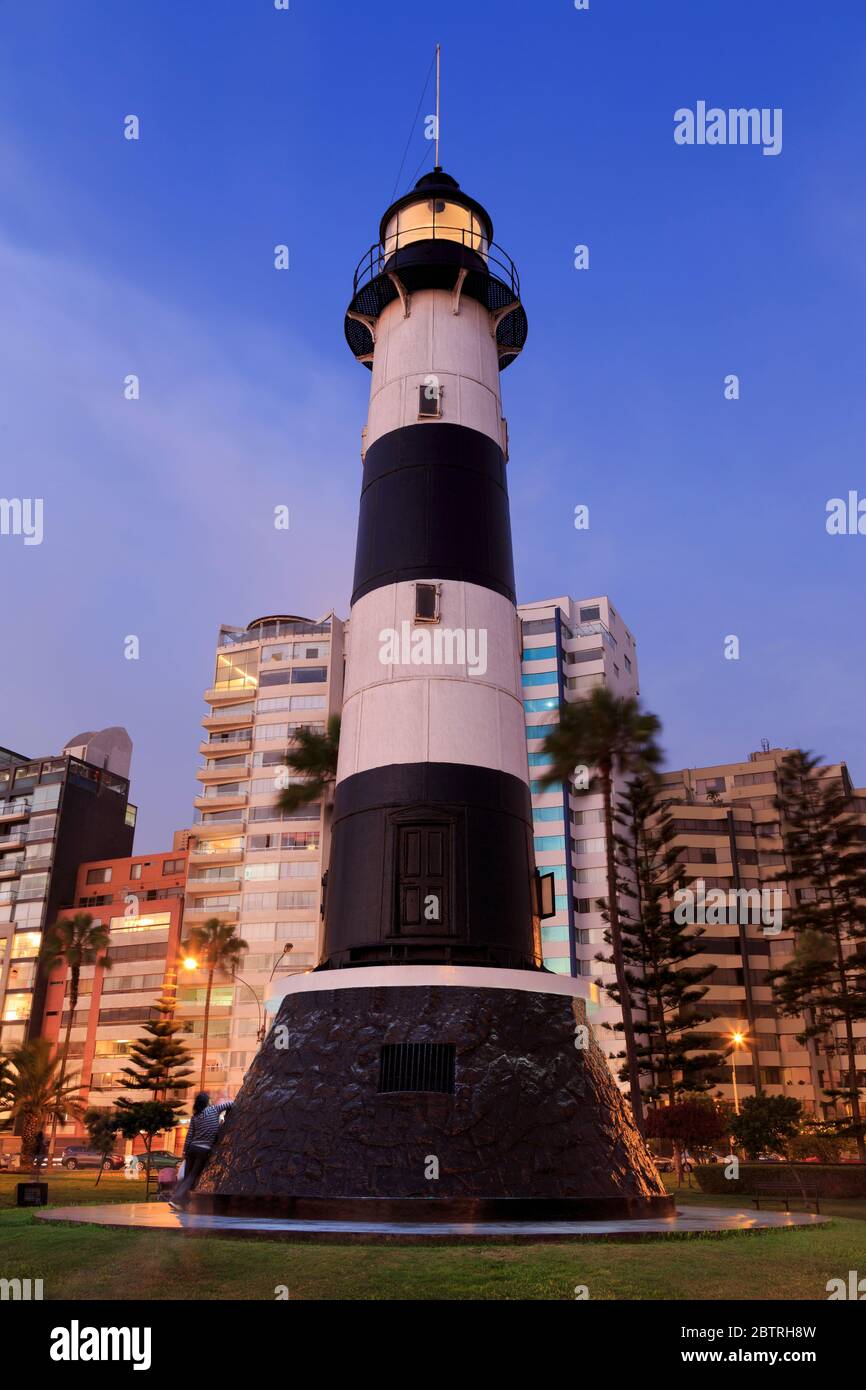 Lighthouse, Miraflores District, Lima, Peru Stock Photo - Alamy