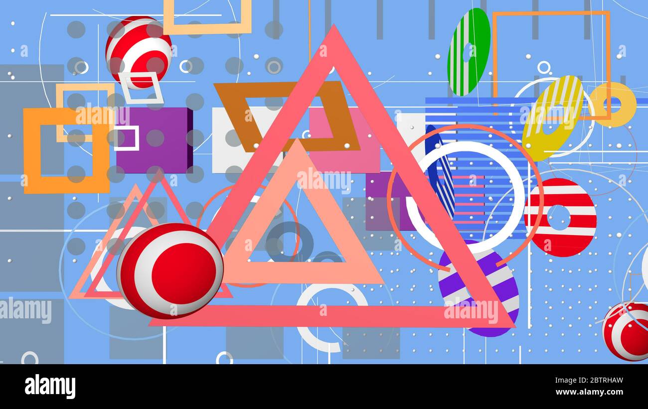 set of colorful geometric shapes Stock Photo - Alamy