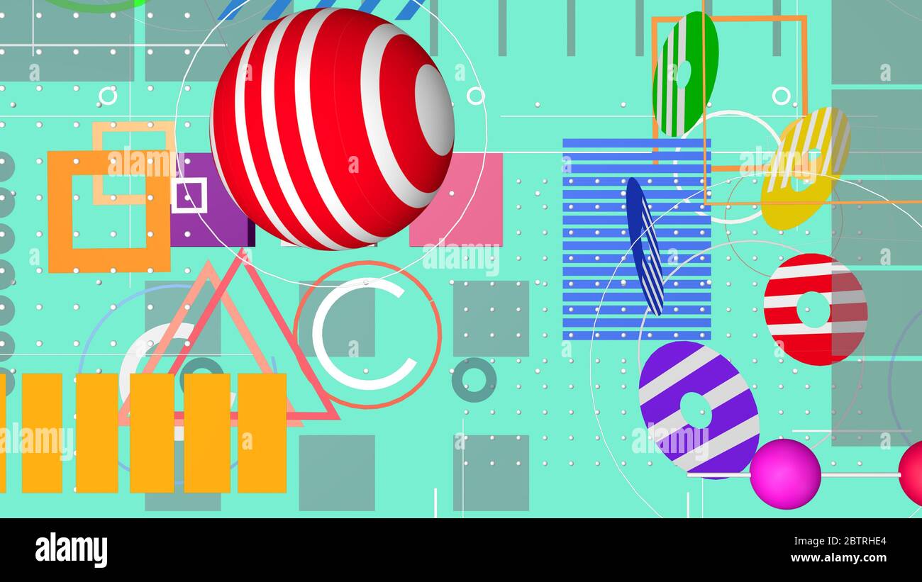 set of colorful geometric shapes Stock Photo - Alamy