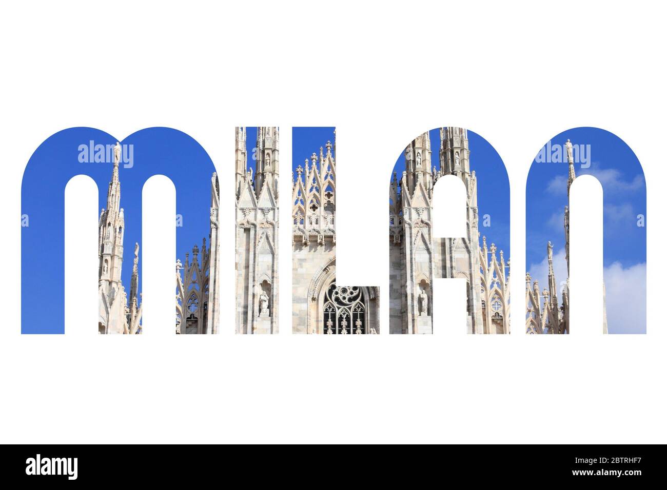 Milan, Italy - city name sign with photo in background. Isolated on ...