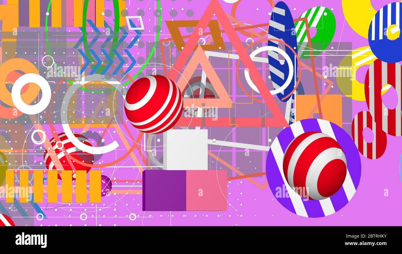 set of colorful geometric shapes Stock Photo - Alamy