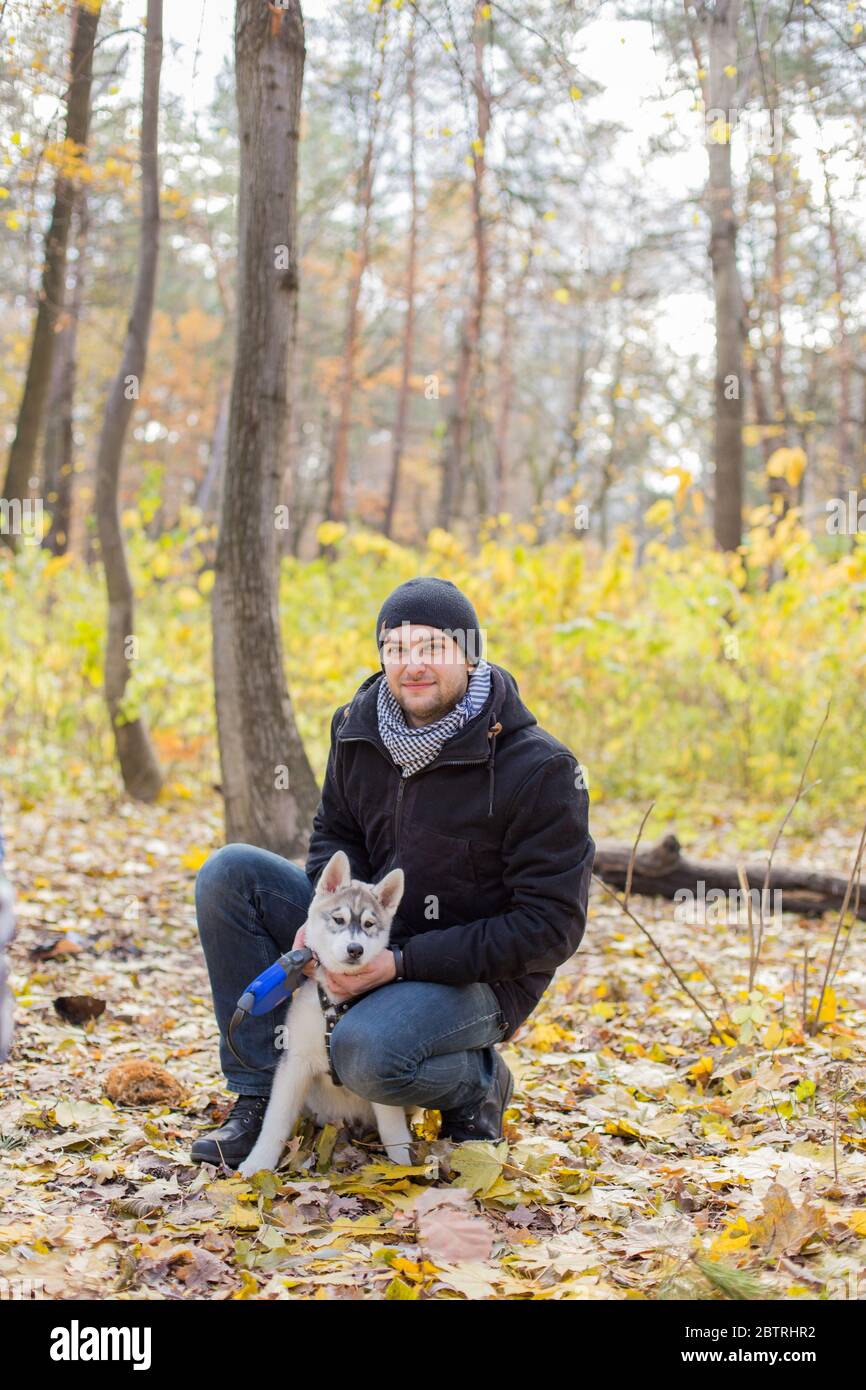 Siberian husky man hi-res stock photography and images - Alamy