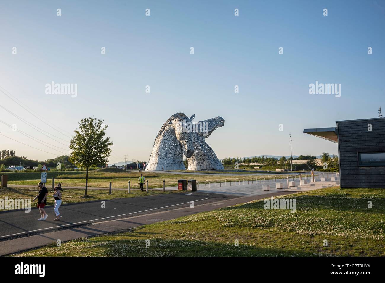 Kelpies sculptures at Helix Park Falkirk Stock Photo - Alamy