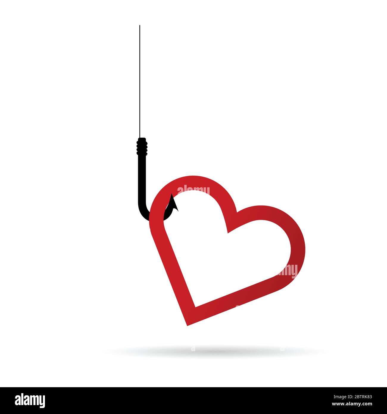 heart red on hook illustration in colorful Stock Vector Image & Art - Alamy