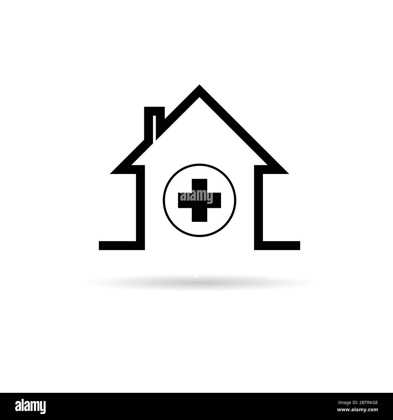 house with cross black vector silhouette Stock Vector Image & Art - Alamy