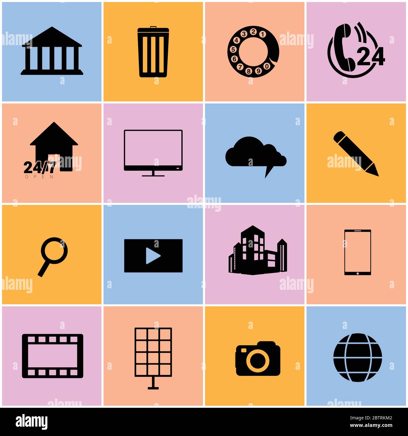 Colorful phone icon 24 hi-res stock photography and images - Alamy