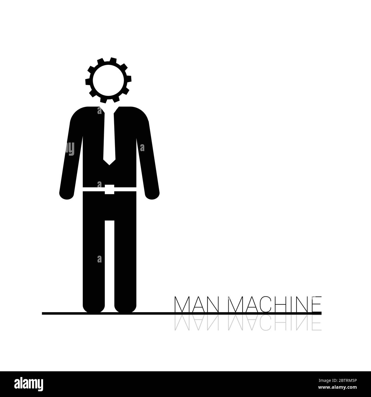 man machine icon vector silhouette Stock Vector Image & Art - Alamy