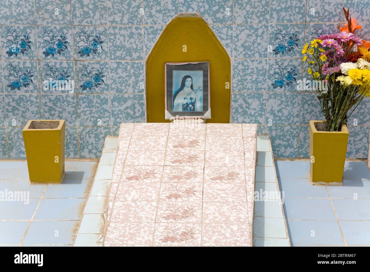 Grave in Jose Colaya village CemeteryI, Greater Pisco area, Ica Region ...