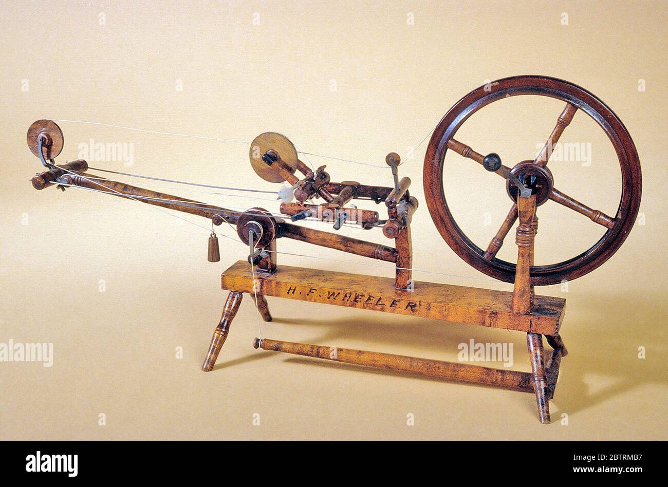 80 21045 patent model patent domestic spinning wheel hi-res stock ...